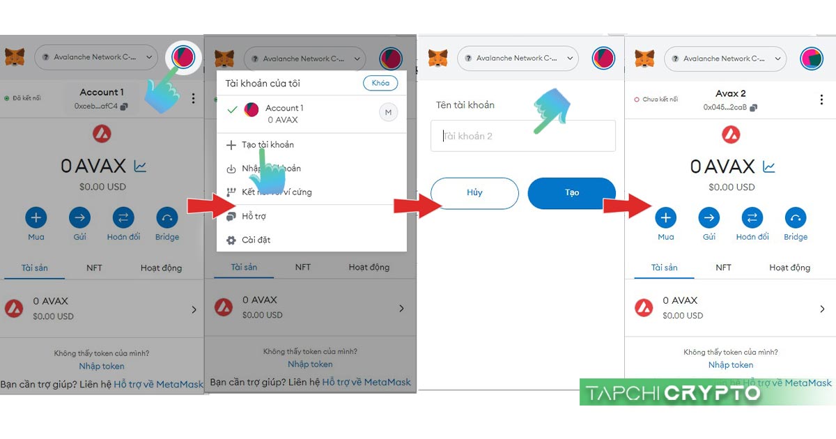 Hướng dẫn thêm mạng Avalanche vào Metamask (2023)